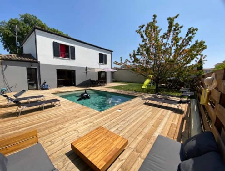 Mérignac Centre, Maison 150m²,5 Chambres - Piscine - Pessac