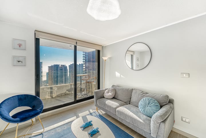 Brisa Azul 2b W/ Pool, Parking & View - Concón