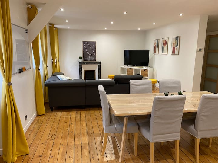 6 Pers - 2ch - 1salon - Wifi - Tram - Hypercentre - Le Mans