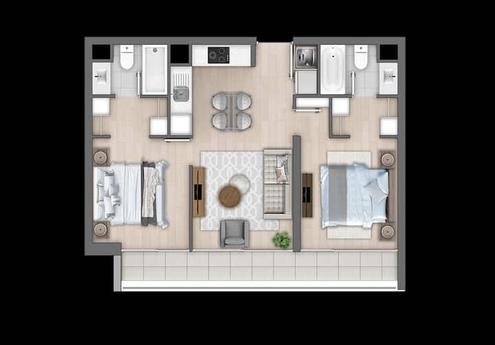 Apartment With Ac And Panoramic View - Santiago, Chile