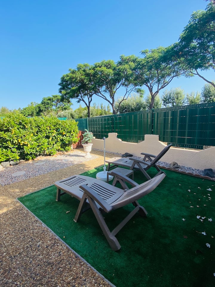 Jf Immo-villa Climatisee Terrasse Park 400 M Plage - Vias