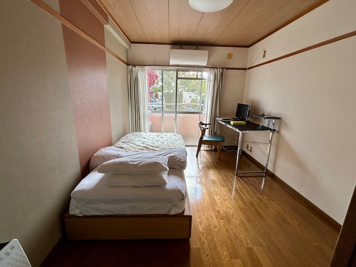 Backpackers Miwa, Single Bed With Private Bathroom - Nagano, Japan