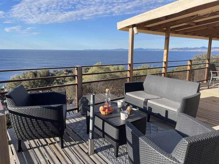 Bungalow Vue Mer St Raphaël - Camping 4 éToiles - Saint-Raphaël