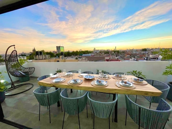 Moderno Departamento Con Terraza Privada - Guadalajara