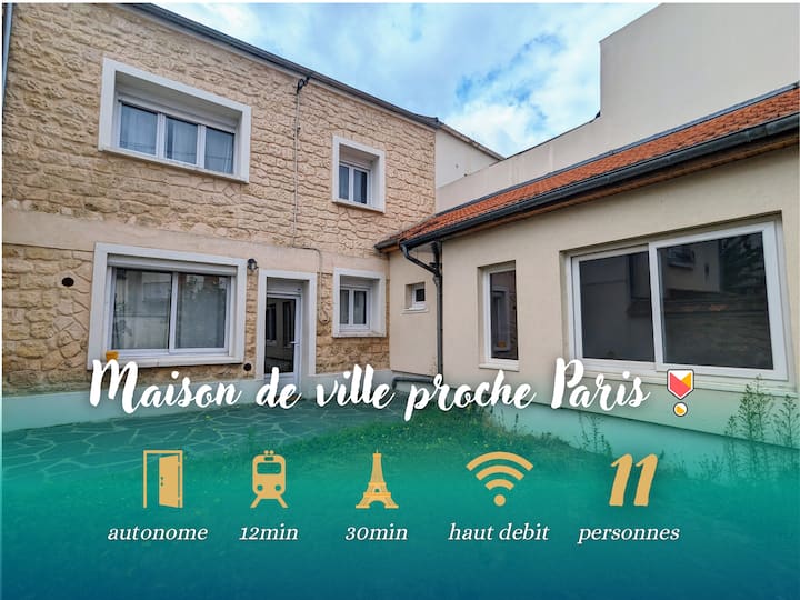 Maison Proche Paris, Charme & Jardin, 11 Pers - Nanterre