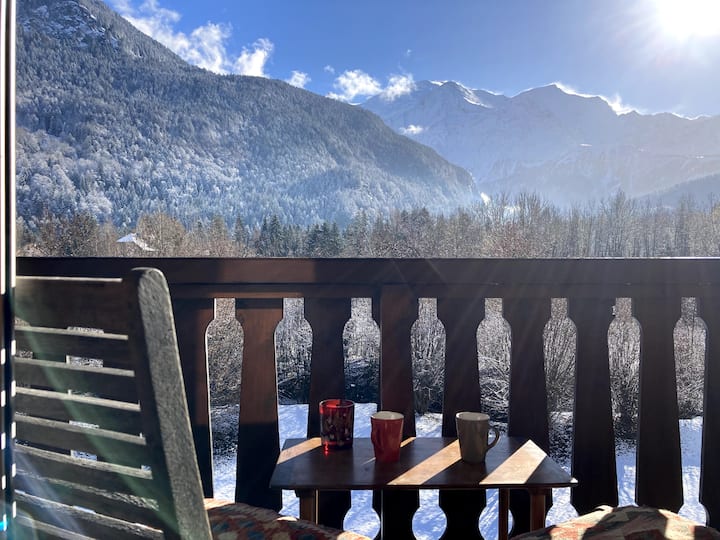 Spacious Trendy Flat With Mont-blanc Views - Servoz