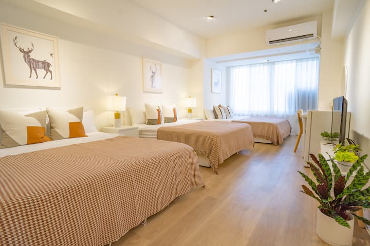 Sweet 3~6人房3大床1分鐘到mrt台北車中m6出口 - Taipei