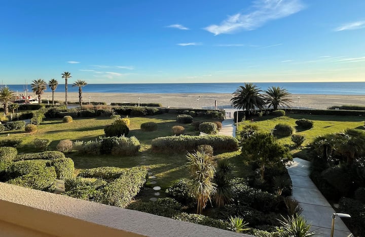 T3 Spacieux Vue Mer Accès Plage Direct + Parking - Canet-en-Roussillon