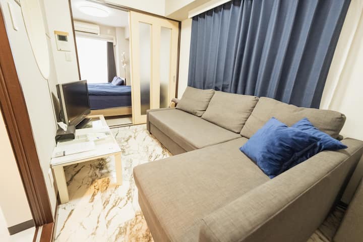 604 【心斎橋徒歩10分・本町駅5分! 】1ldk、最大6名! - Osaka