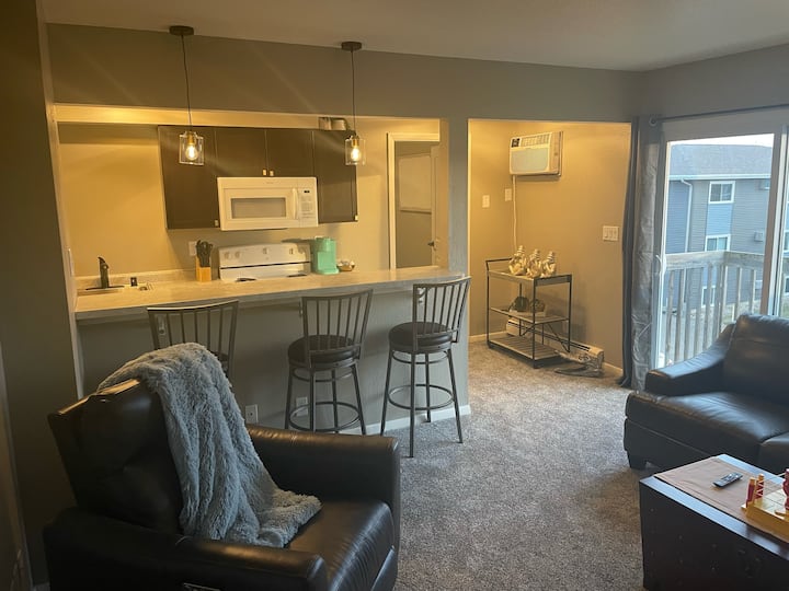 Cozy 1 Bedroom Apt King Bed (8) - アイオワ州