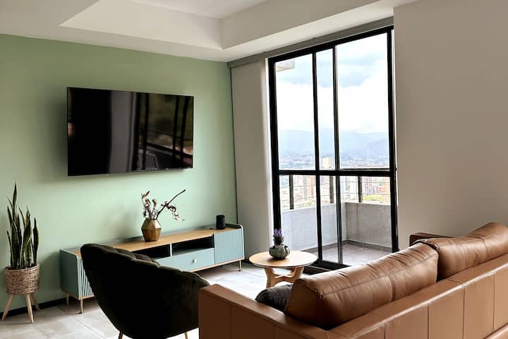 Modern 2bd Apt. In Medellin W/ Stunning Views - Sabaneta