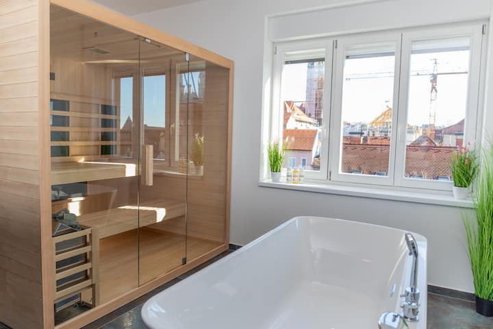 Luxurious Apartment With Sauna In City ​​Center - Zagreb