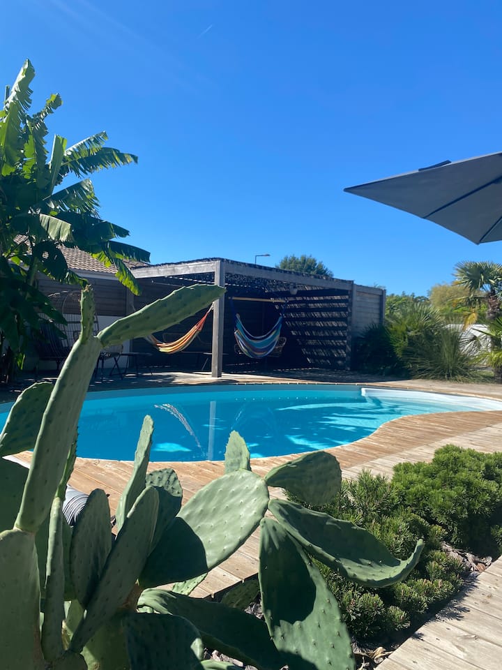 Villa Coeur Du Bassin_piscine Chauffée Et Pétanque - Mios