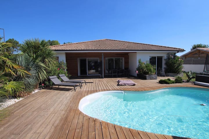 Villa Coeur Du Bassin_piscine Chauffée Et Pétanque - Mios