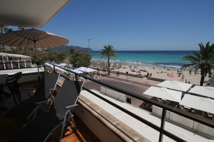 App. Rigo 2-a:direkt Am Strand,frontaler Meerblick - Sa Coma