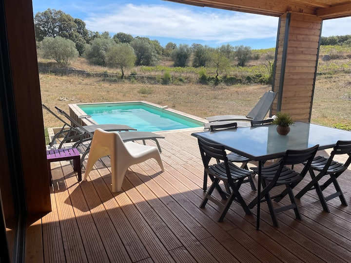 Maison Bois Cosy Avec Piscine Privée - Allègre-les-Fumades