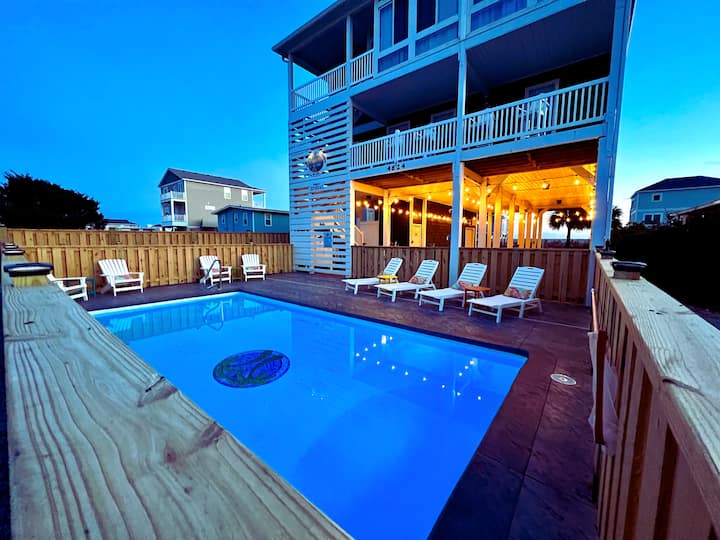 *Pool*ocean View*dogs Welcome*elevator*location! - Oak Island, NC