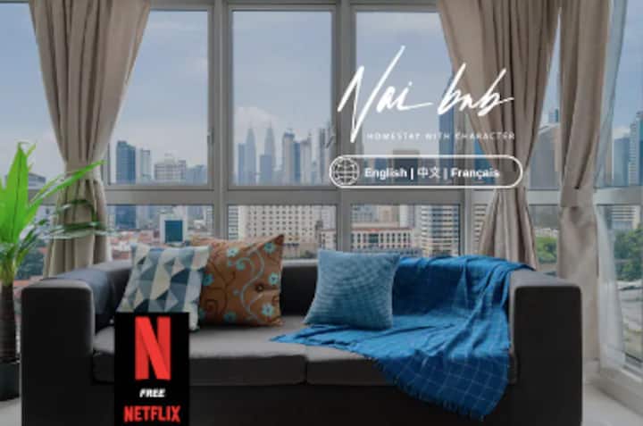 Modern Paint Art 2br Family Suite With Klcc View - Kuala Lumpur