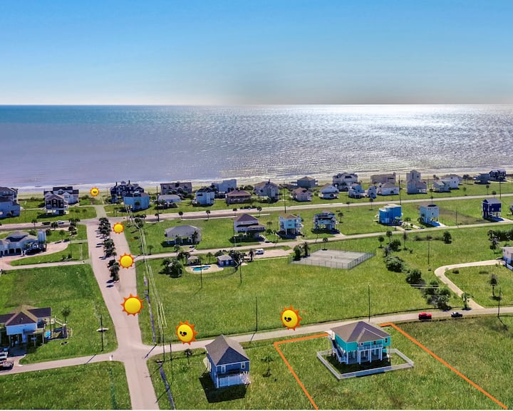 Walk To Beach|2 King Beds| Fire Pit| Ping-pong|bbq - Jamaica Beach, TX