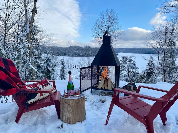 Luxurious Panoramic View Beach Lake Spa Gaming - Laurentides