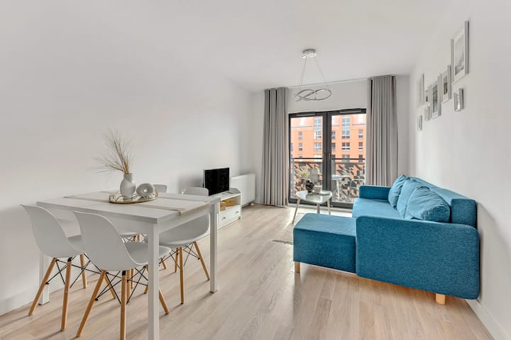 River View | Dwie Motławy 84 With Balcony - Gdańsk