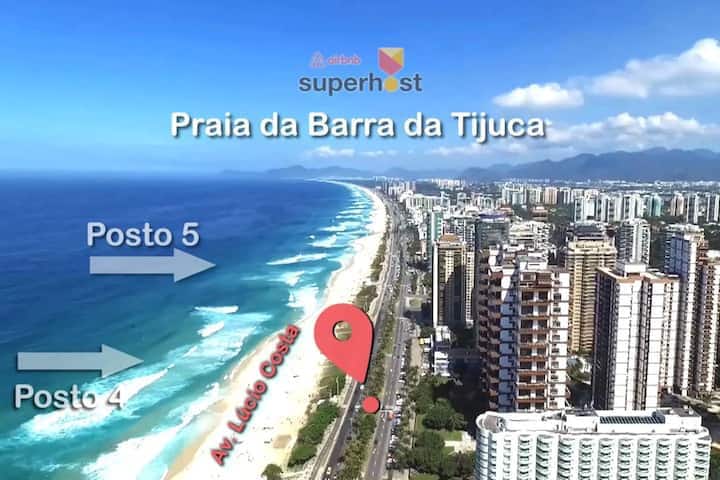 Top Na Praia Da Barra + Comercio E Infra Completa - Rio de Janeiro