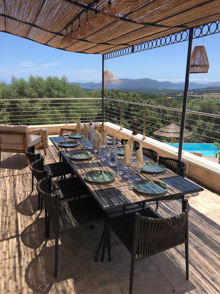 Belle Villa Vue Mer Et Piscine - Korsika