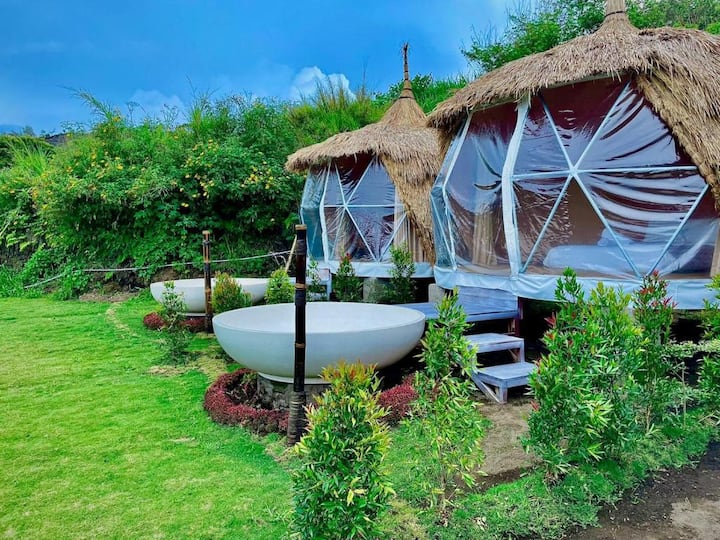 Dome Camping Stunning View & Private Big Bathtub - Kintamani