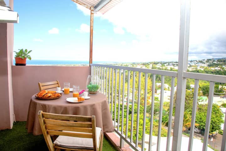 T2 - Moufia-ste Clotilde-55m2-vue Mer/montagne - Saint-Denis