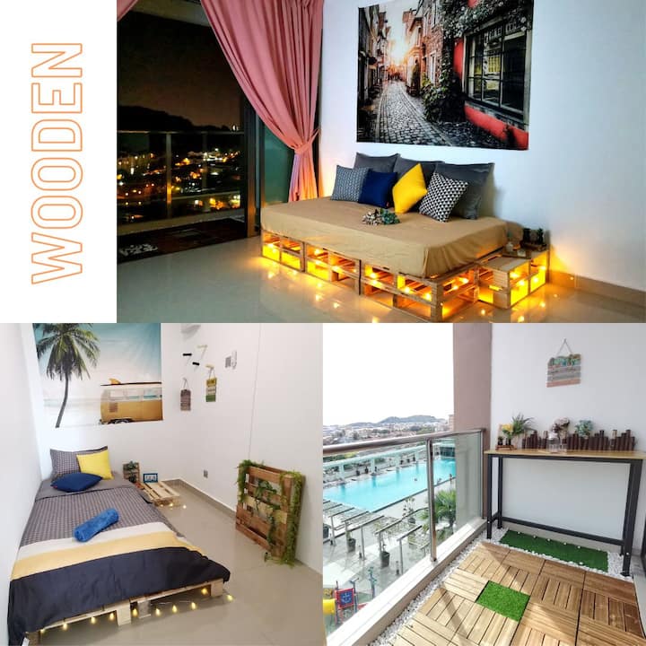 Budgethouse/3br/smart Tv/poolviewbalcony/c180/6pax - Balakong