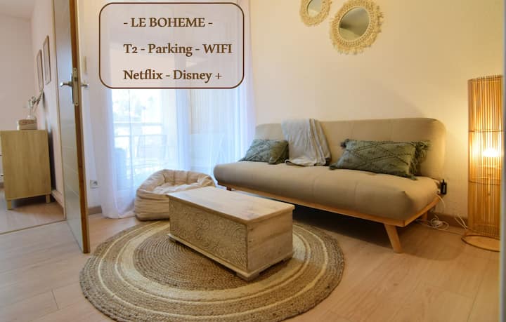[Le Bohème] T2-wifi-calme-parking - Adé