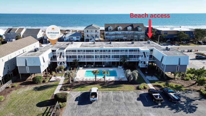 Ocean View + Pool | Walk To Beach - Ocean Isle Beach, NC