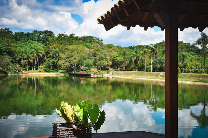 Bangalô Com Mezanino Em Refúgio Ecológico - Itu