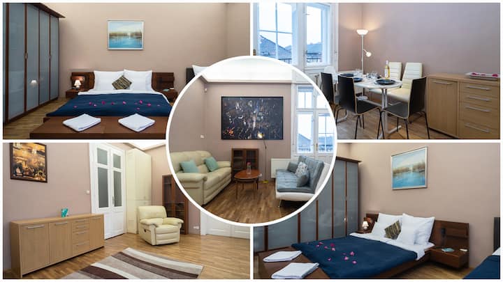 Spacious Central Apartment With Free Parking + Ac - Budapest