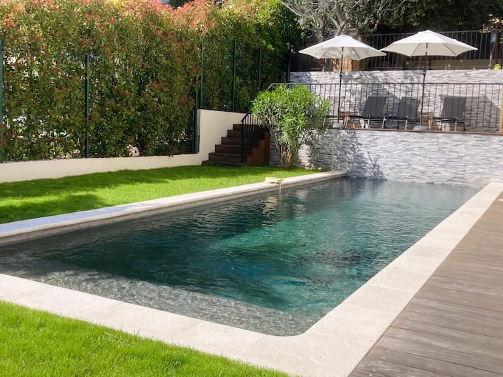 Villa Nice, Clim, Piscine, Vue Mer, 5 Min Plage - Nice