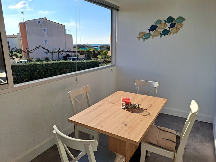T3 En Front De Mer, Parking, Wifi, Clim Mobile - Agde