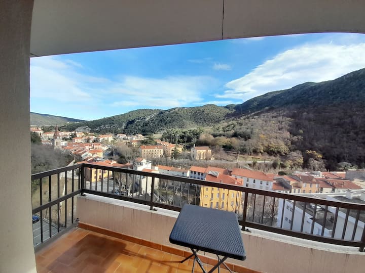 Studio Rénové Plein Sud Avec Parking, Vue Dégagée - Amélie-les-Bains-Palalda