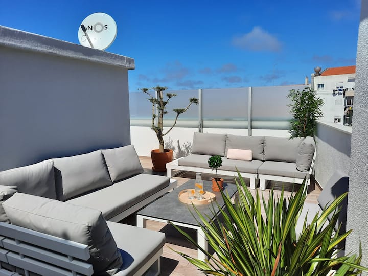 Sitius 5b - Seaview Apartment With Rooftop Terrace - Nazaré