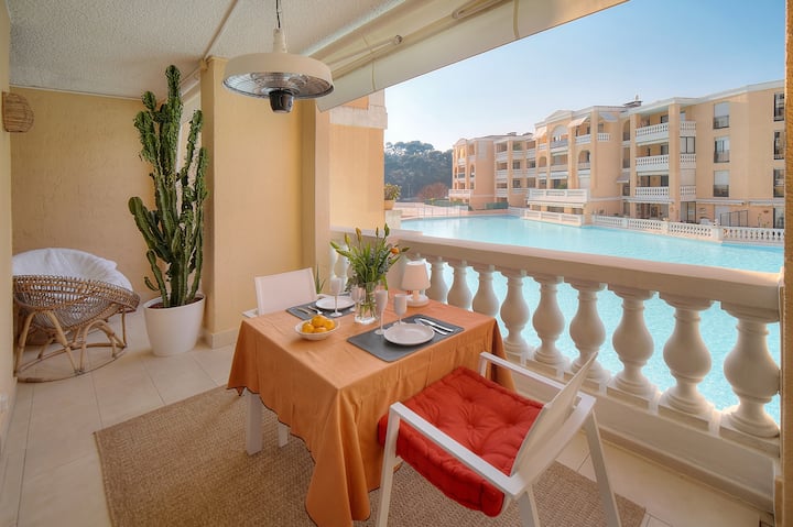 L’écrin Du Lagon - Studio Terrasse Piscine Clim - Le Cannet