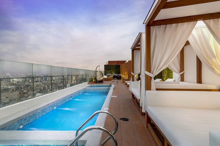 Apartamento De Lujo Vista Al Mar Piscina Y Cochera - Lima