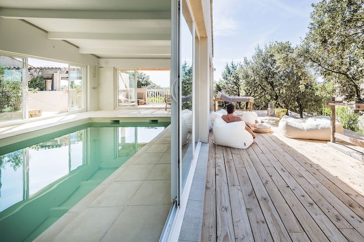 Villa (14p) Piscine Intérieure, Sauna - Uzès