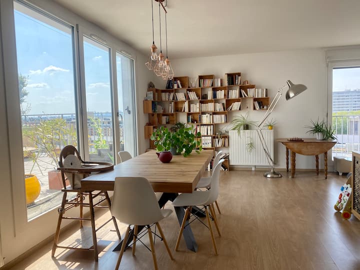 Grand Appartement Familial Avec Terrasse - Gonesse