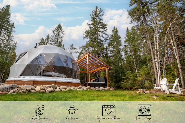 Dôme Le Faisan | Spa Privé | Ac | Foyer & Bbq - Sainte-Agathe-des-Monts