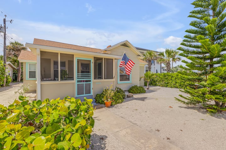 Newly Remodeled Beach Bungalow Steps From The Sand - New Smyrna Beach, FL