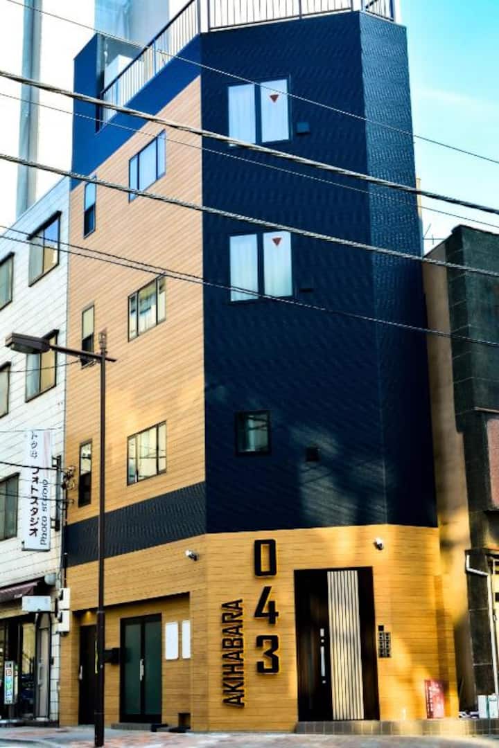 Jr御徒町步行7分钟 厨房 空调 免费Wifi 独立浴室 厕所 1.5米双人上下床 - Ueno