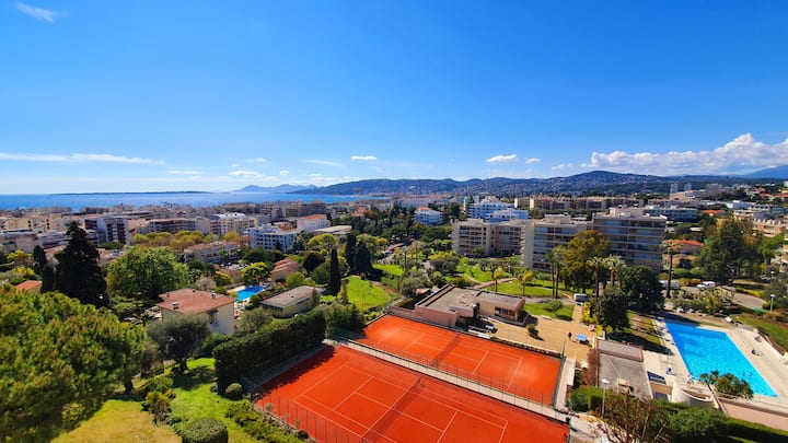 3p Luxe Juan, Vue Mer, Piscine, Pk, Wifi - Juan-les-Pins