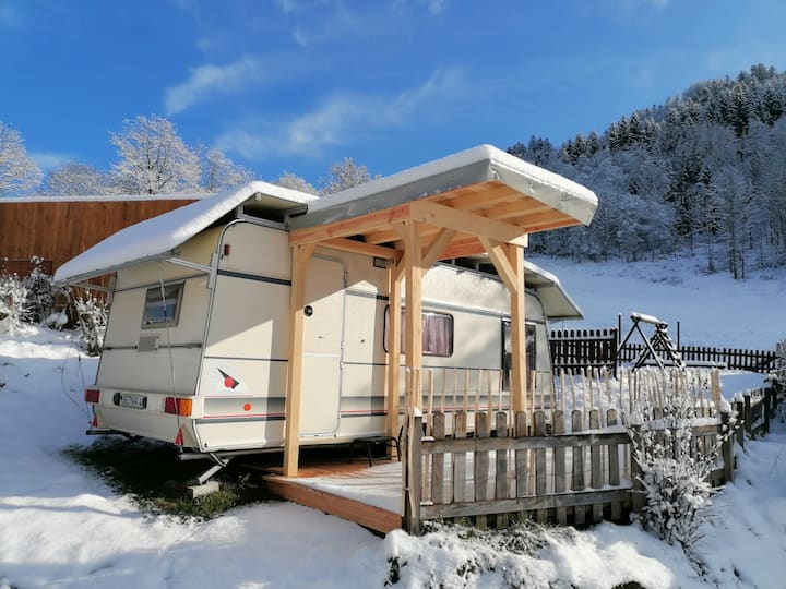 Leihwohnwagen Am Camping-aach Bei Oberstaufen - Oberstaufen