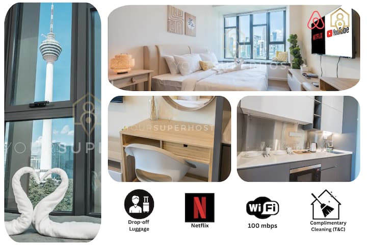King Studio With Klcc Skyline View & Netflix - 吉隆坡