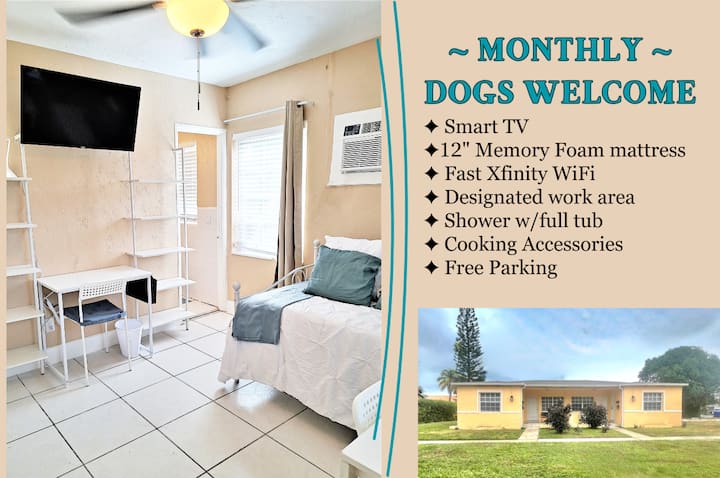 Furry Friends Welcome Month Long Stays_d - Hollywood, FL