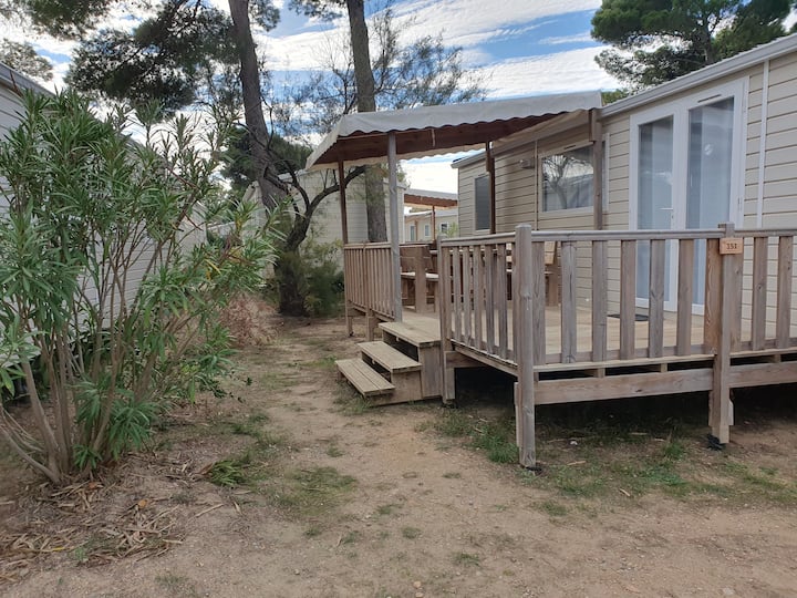 Mobile Home Climatisé Camping 4* - Narbonne